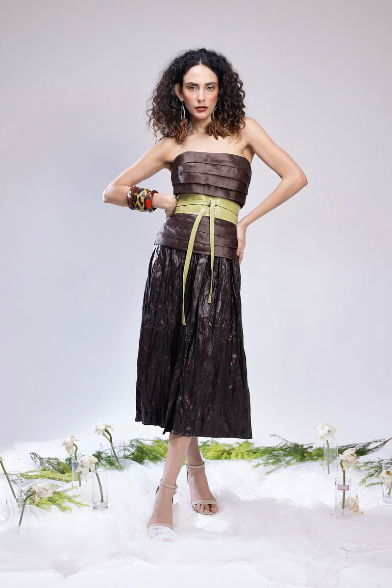 Woodland Glam Corset, Belt and Leather Skirt Set – Boho Panache